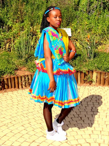 SA Traditional Model Setsonga Attires Stock Image - Image of shibelani ...