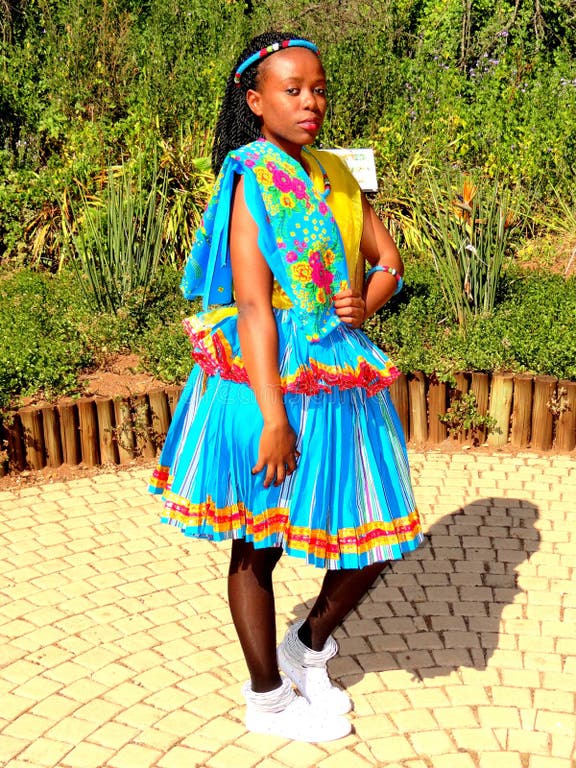 SA Traditional Model Setsonga Attires Stock Image - Image of shibelani ...
