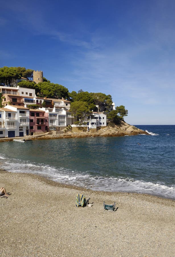 Sa Tuna Beach in Begur, Costa Brava, Girona, Catalonië, Spanje Stock ...