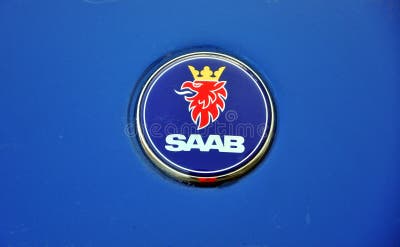 Saab car logo editorial image. Image of detail, saab - 17855330