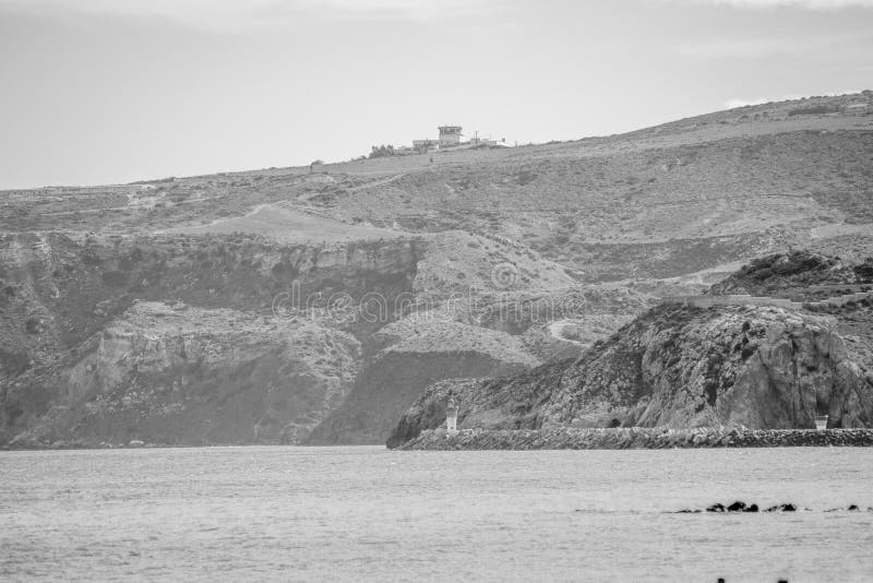 Saaidia Island and Waves and Rocks Stock Image - Image of fourches ...