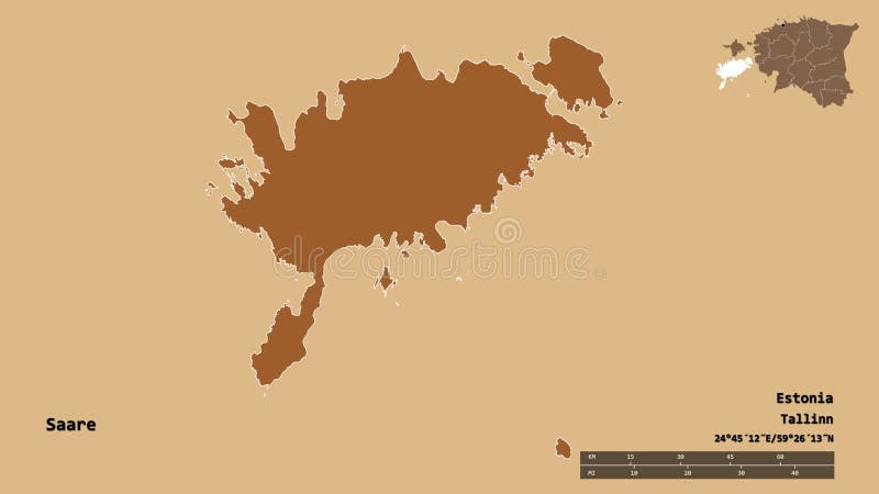 Saare, County of Estonia, Zoomed. Pattern Stock Illustration ...