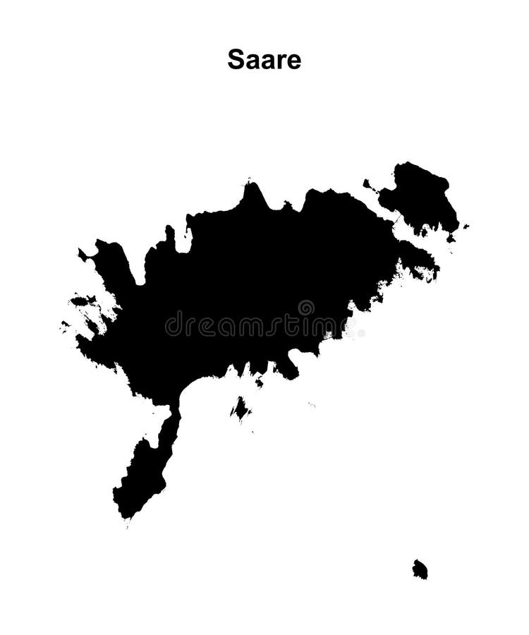 Saare outline map stock vector. Illustration of empty - 360427780
