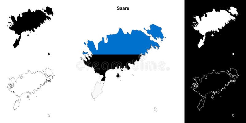 Saare outline map stock vector. Illustration of tourism - 334690957