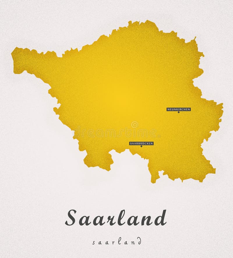 Modern Map - Saarland Map of Germany with Counties Gray Stock ...