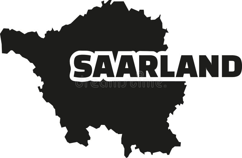 Saarland map vector stock vector. Illustration of illustration - 123978295