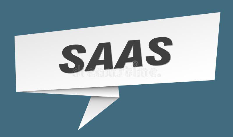 Saas Banner. Saas Speech Bubble, Label, Sticker, Sign Template Stock ...