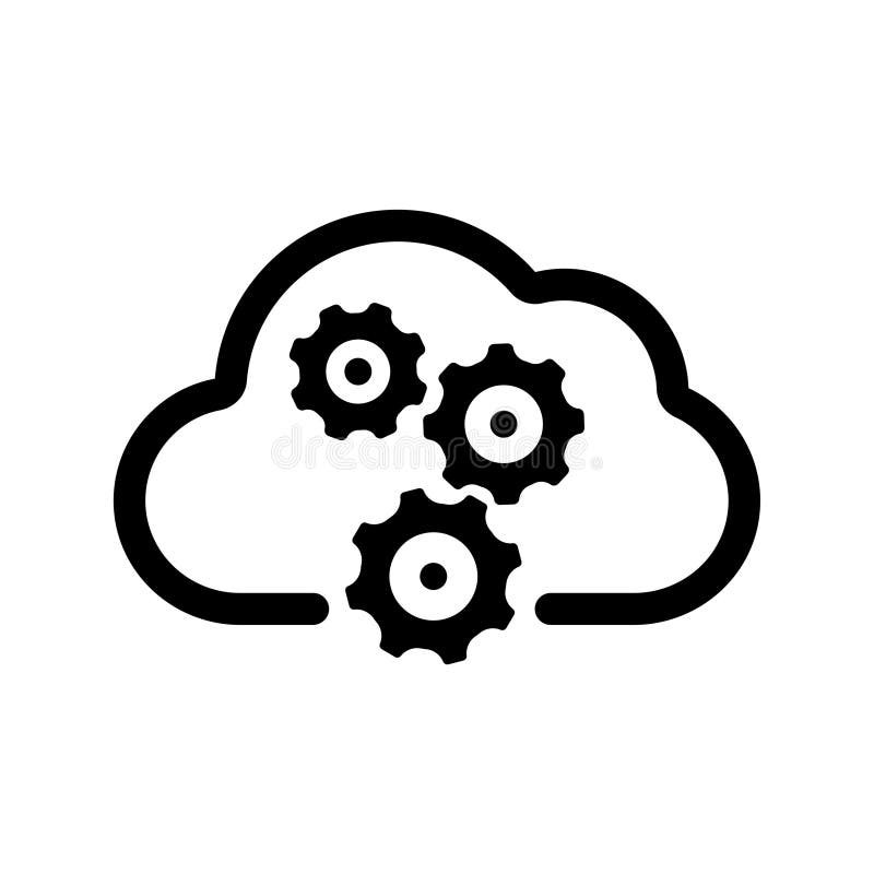 SaaS ( Cloud Service ) Icon Illustration Stock Vector - Illustration of ...