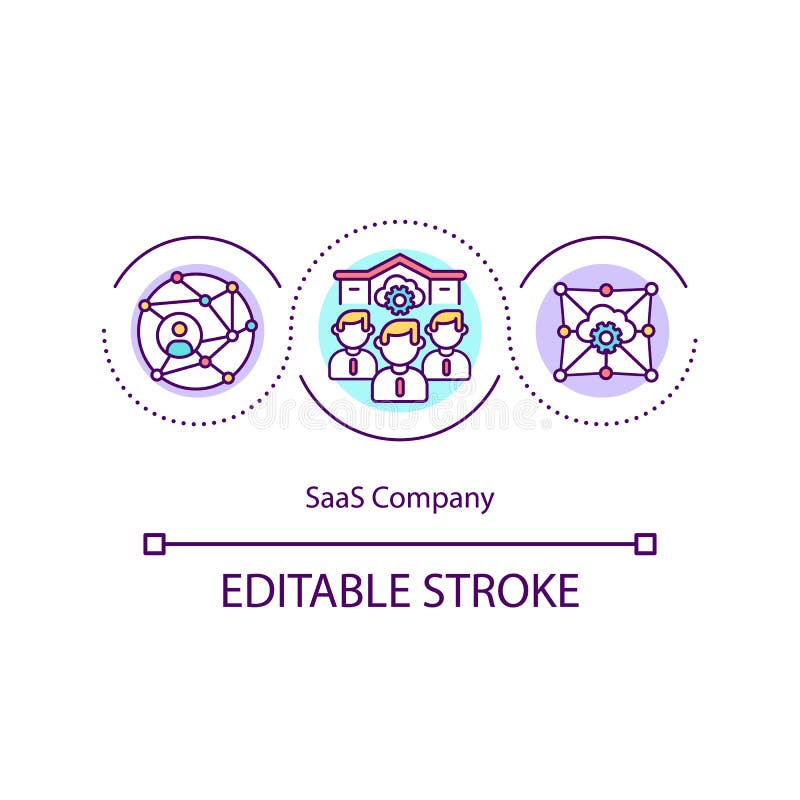 Saas company icons stock vector. Illustration of idea - 85635225