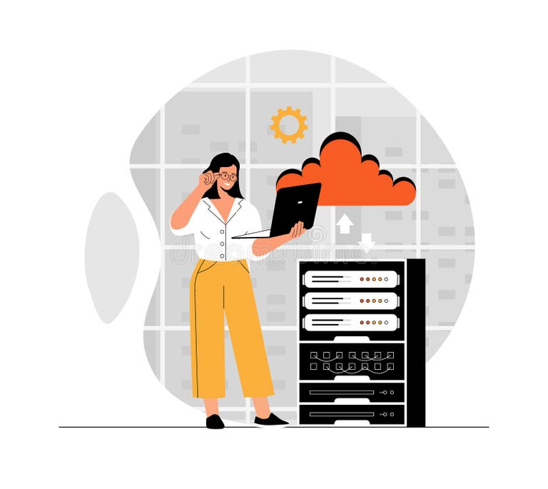 SaaS Concept, Software As a Service. Cloud Computing and Storage ...