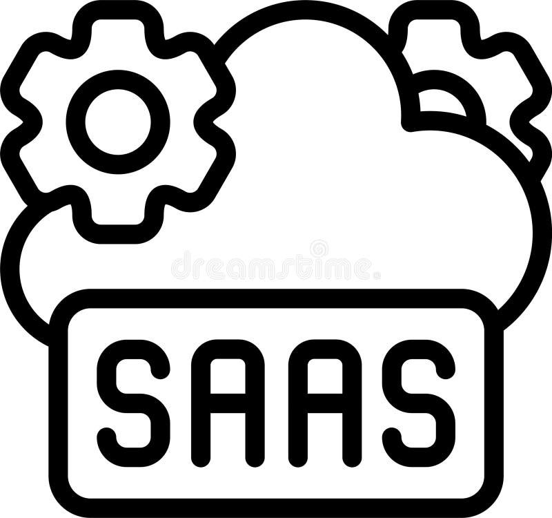 SaaS Flat Vector Icon stock illustration. Illustration of digital - 388690847