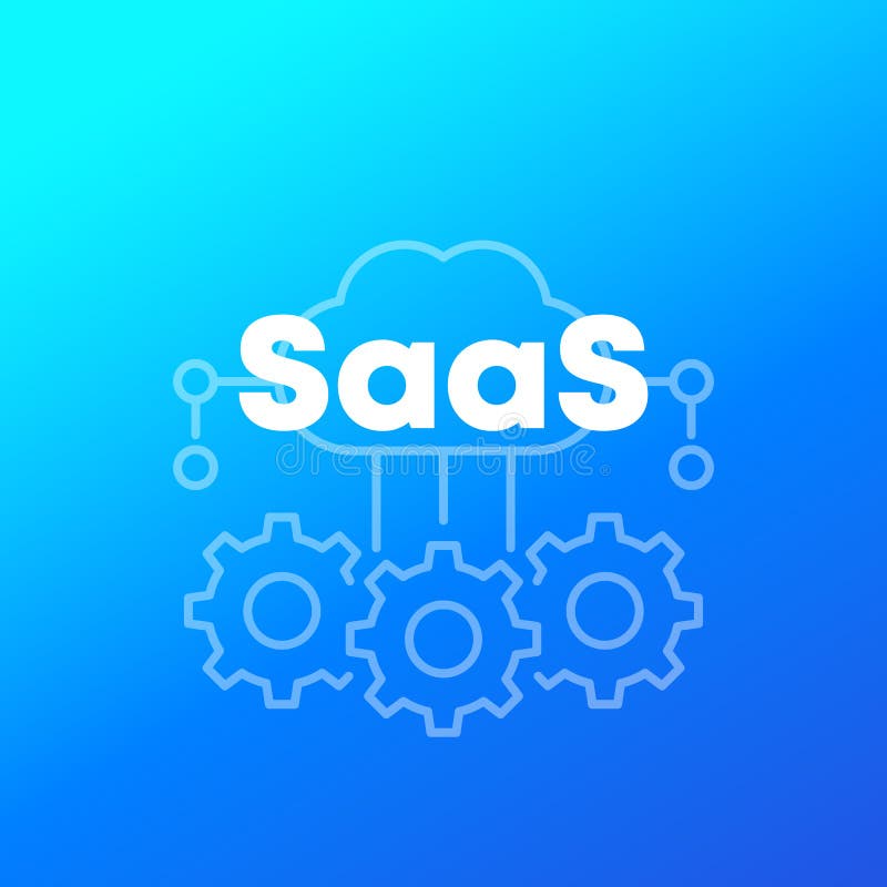 Saas Icon, Software As a Service, Vector Stock Vector - Illustration of ...