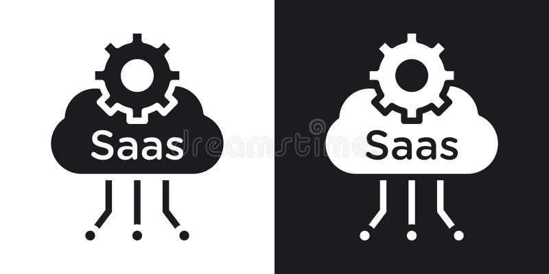 SaaS icon vector stock vector. Illustration of communication - 348264449