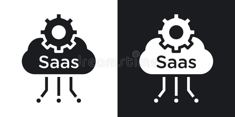 SaaS icon vector stock vector. Illustration of communication - 348264449