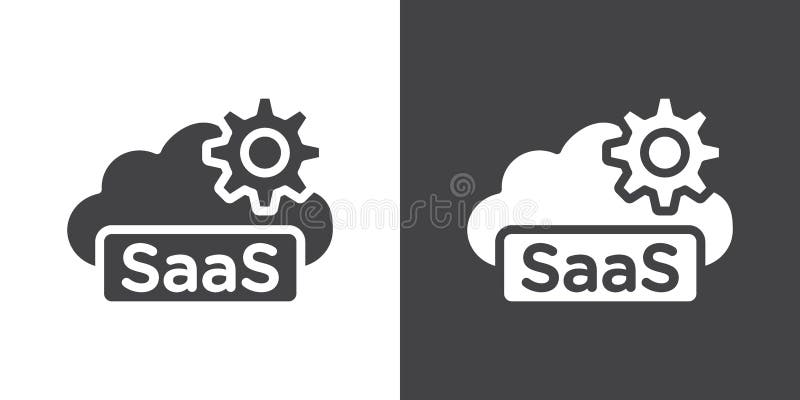 SaaS Icon Thin Line Illustration Set Stock Vector - Illustration of ...