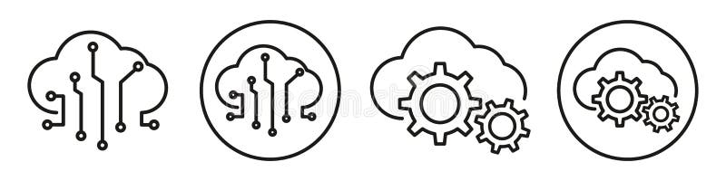 Saas Icon Vector Set Collection For Web Stock Vector Illustration Of Design Stroke 325157335