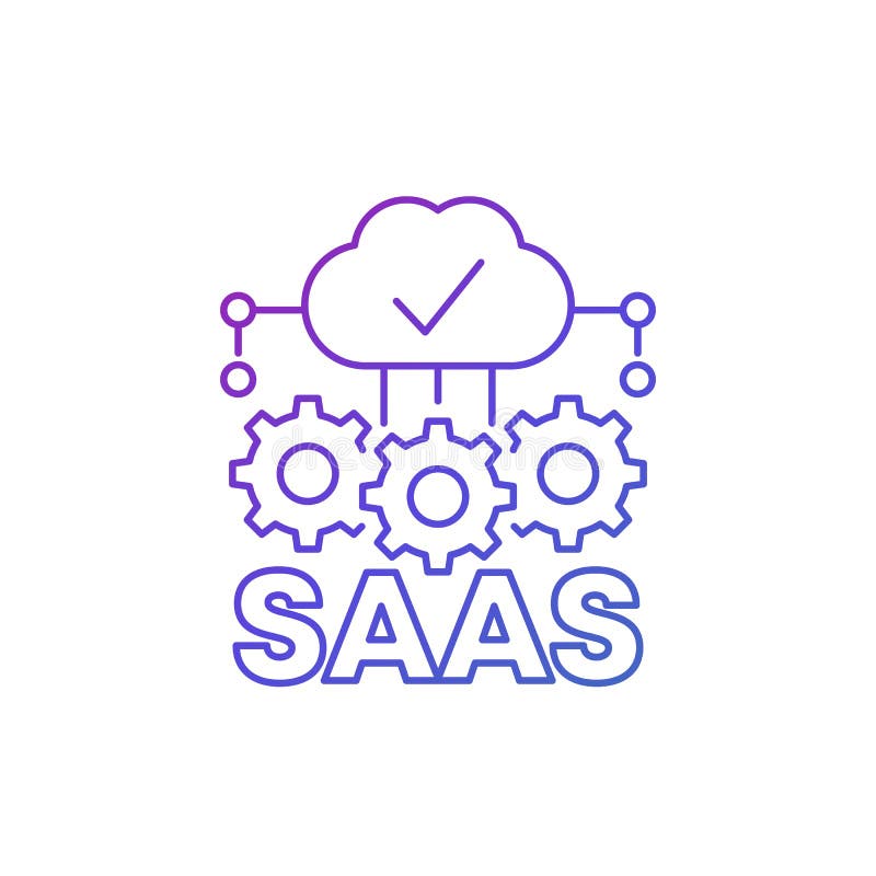 Saas Icon Vector From Cloud Computing Concept. Thin Line Illustration ...