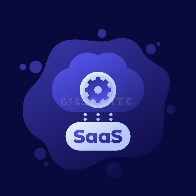 SaaS Platform Icon with a Cloud, Vector Design Stock Vector ...
