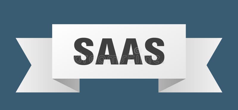 Saas ribbon. stock vector. Illustration of template - 191264814