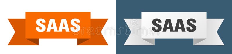 Saas Ribbon. Saas Isolated Paper Sign. Banner Stock Vector ...