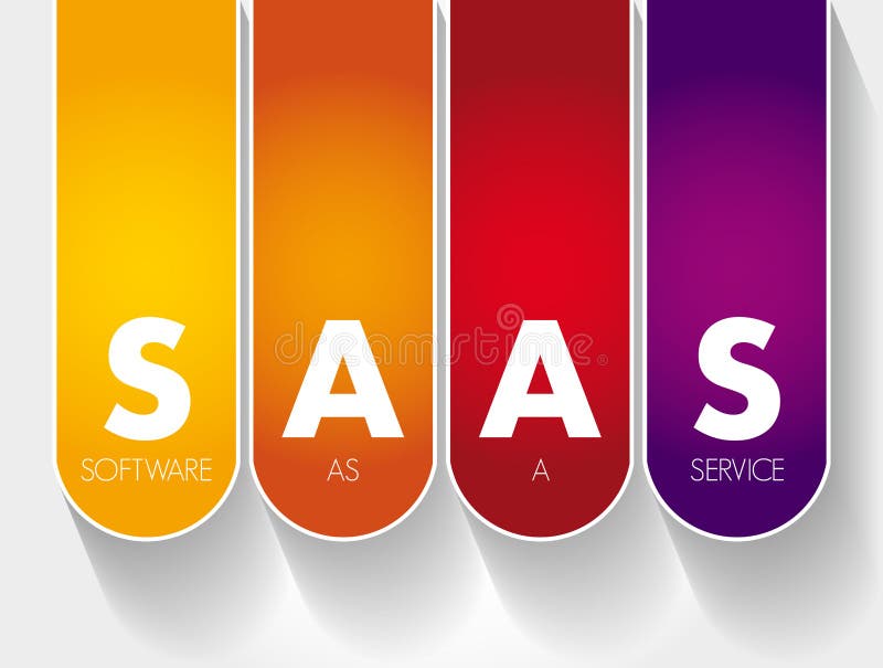 SaaS. Software As a Service. Internet and Technology Concept on Virtual ...