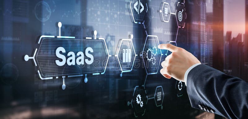 SaaS Software As a Service Concept with Man Hand Pressing Text Stock ... SaaS Software As a Service Concept with Man Hand Pressing Text Stock ...