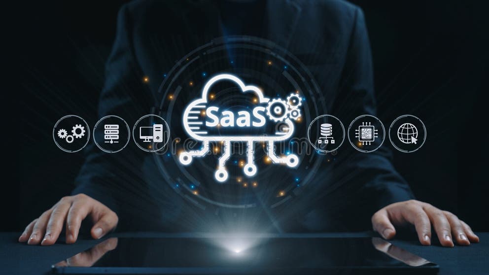 SaaS Software As a Service Platform Cloud System Elide Stock ...