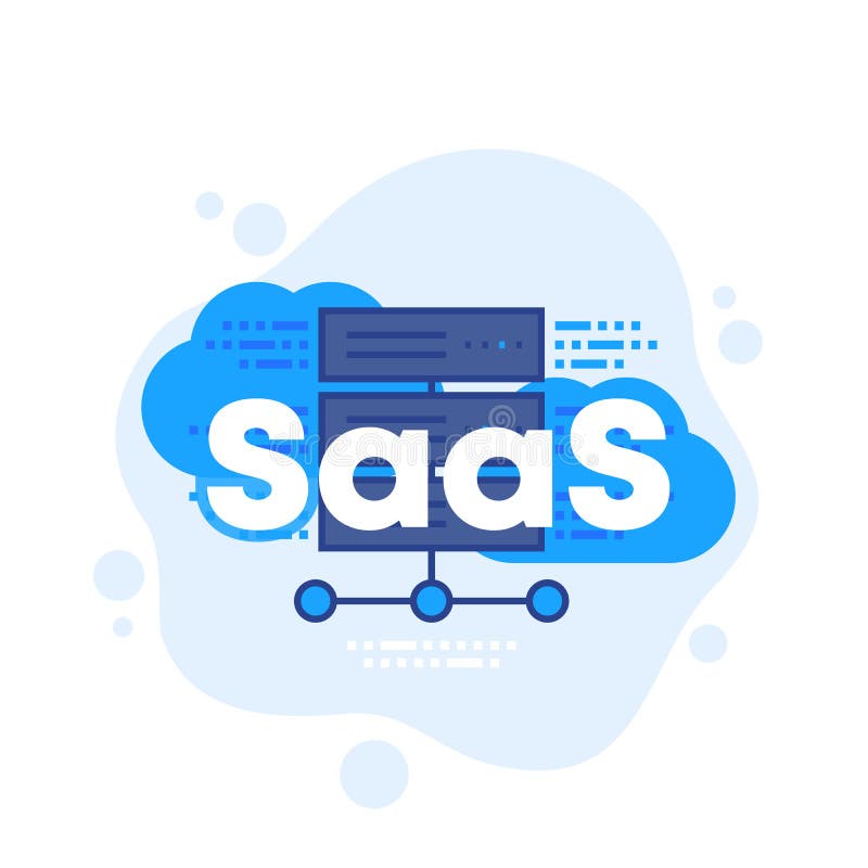 Saas, Software As a Service Vector Illustration Stock Vector ...