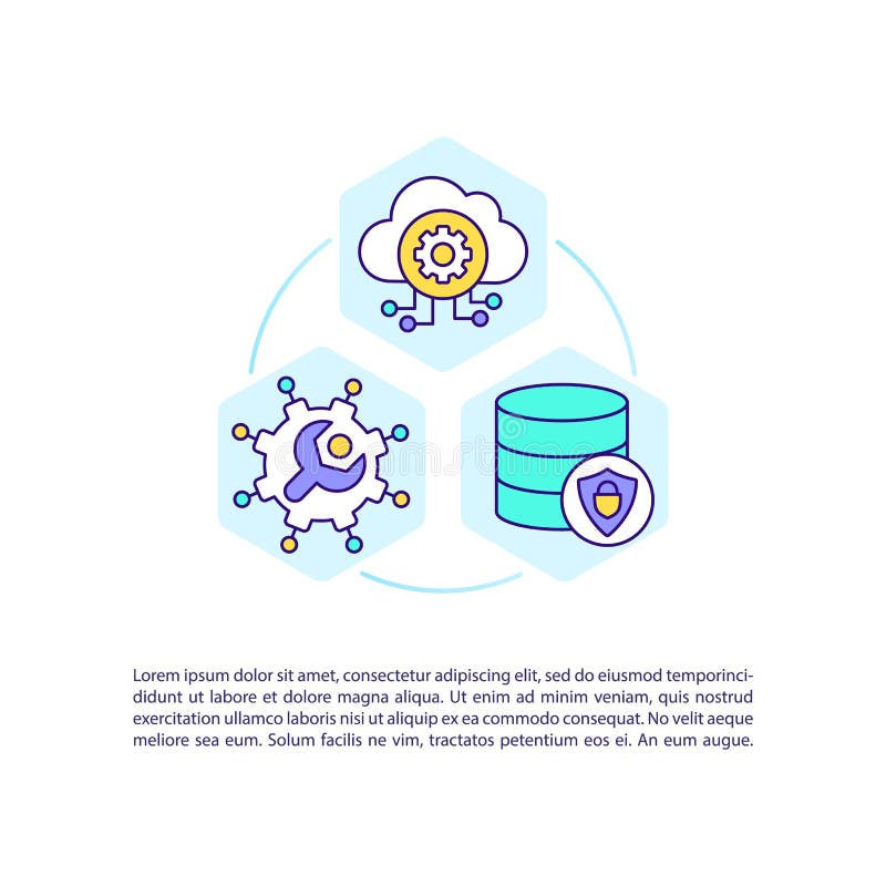 SaaS Solutions Concept Icons Set Stock Vector - Illustration of ...