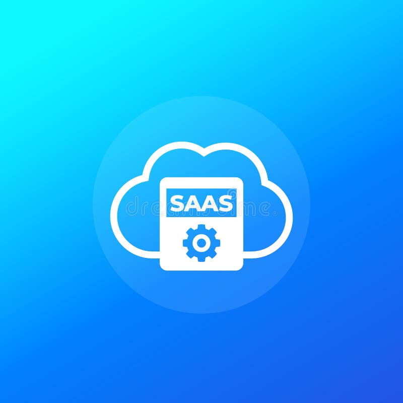 Saas Icon Vector From Cloud Computing Concept. Thin Line Illustration ...