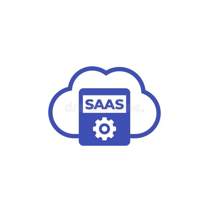 Saas Icon Vector From Cloud Computing Concept. Thin Line Illustration ...