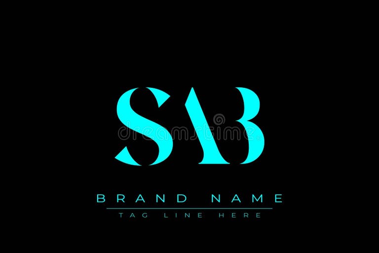 SAB Abstract Letter Logo Design Stock Vector - Illustration of symbol ...