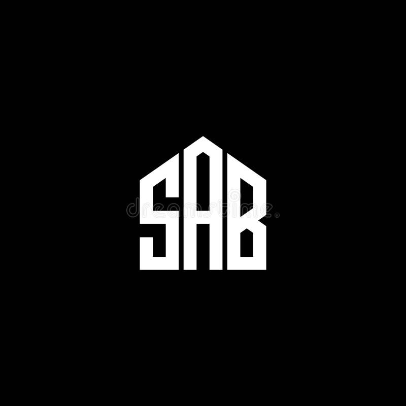 SAB Letter Logo Design on BLACK Background. SAB Creative Initials ...