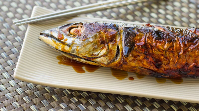 Saba Fish Grilled stock image. Image of traditional, nutrition - 55209691