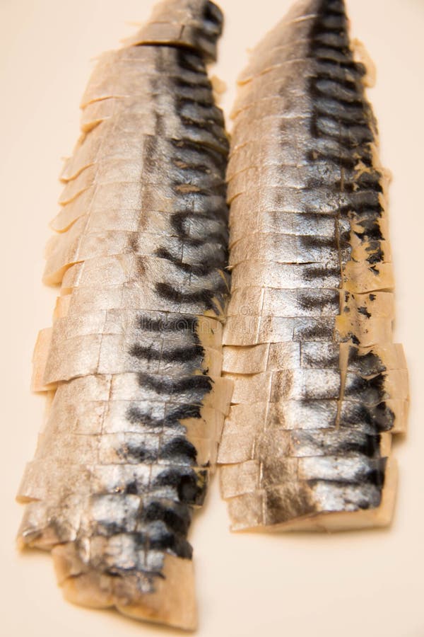 Saba fish slice on a plate stock photo. Image of japanese - 75478564