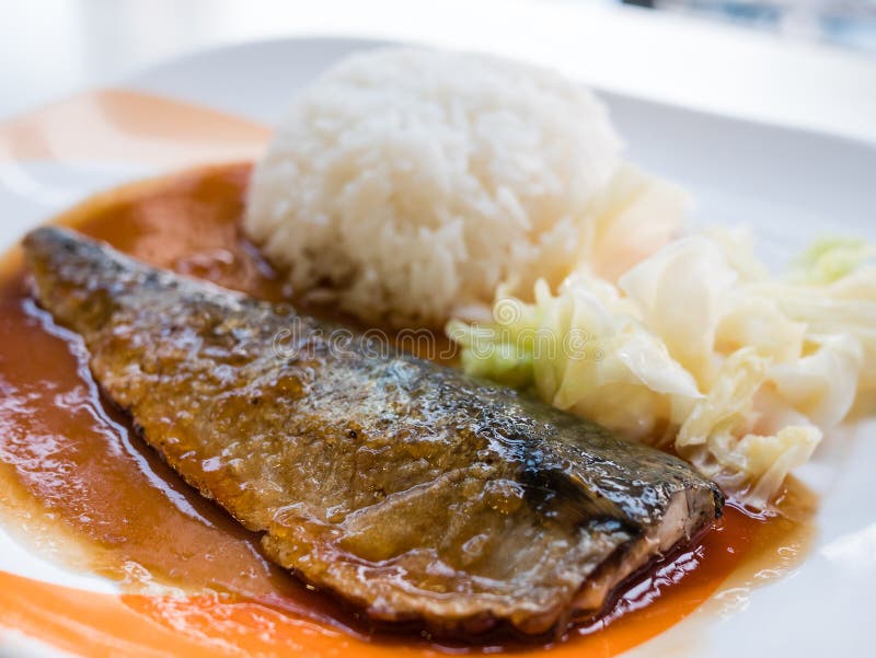 Saba fish steak stock photo. Image of healthy, fried - 91333932