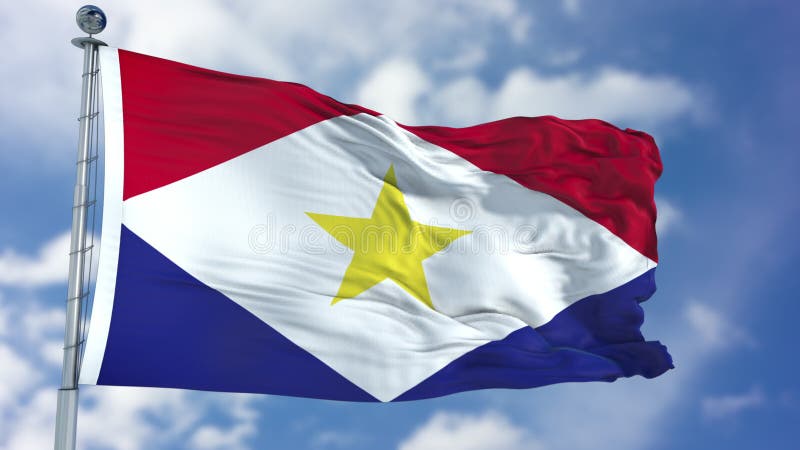 Saba Vlag Op Gebarsten Wand Stock Foto - Image of gebarsten, vrijheid ...