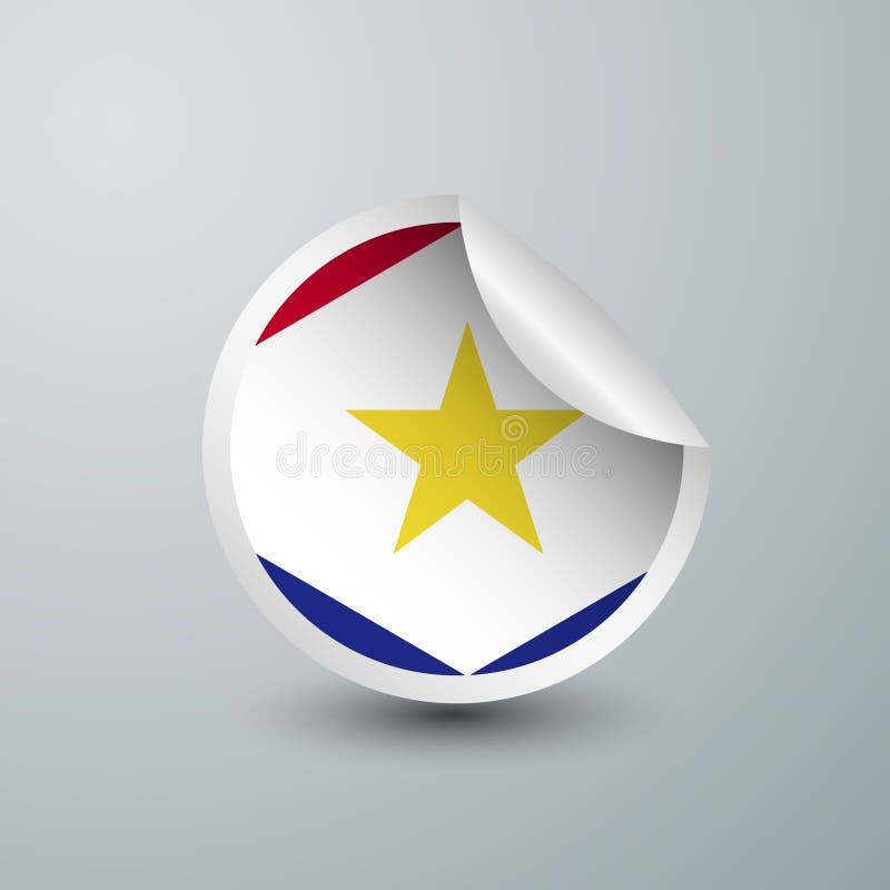 Saba Flag with Fabric Texture, Official Colors, 3D Illustration Stock ...