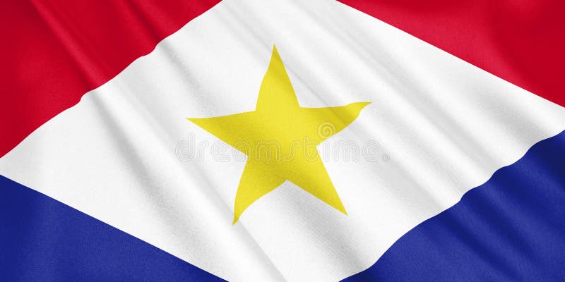 Saba Independence Day Typographic Design With Flag Vector Stock Vector ...