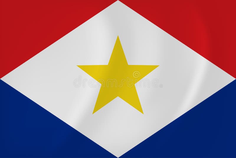 Saba golvende vlag vector illustratie. Illustration of insigne - 84537678