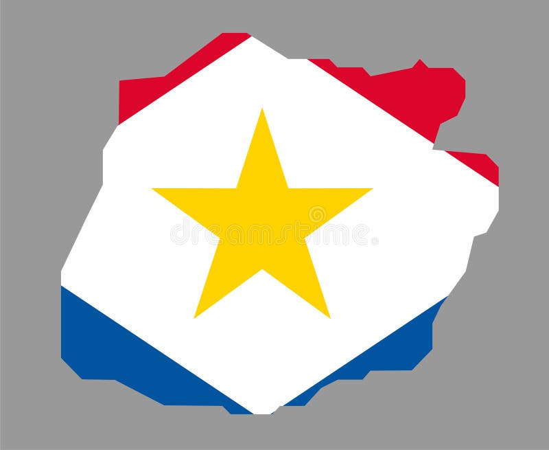 Saba Flag National North America Emblem Map Icon Vector Stock ...
