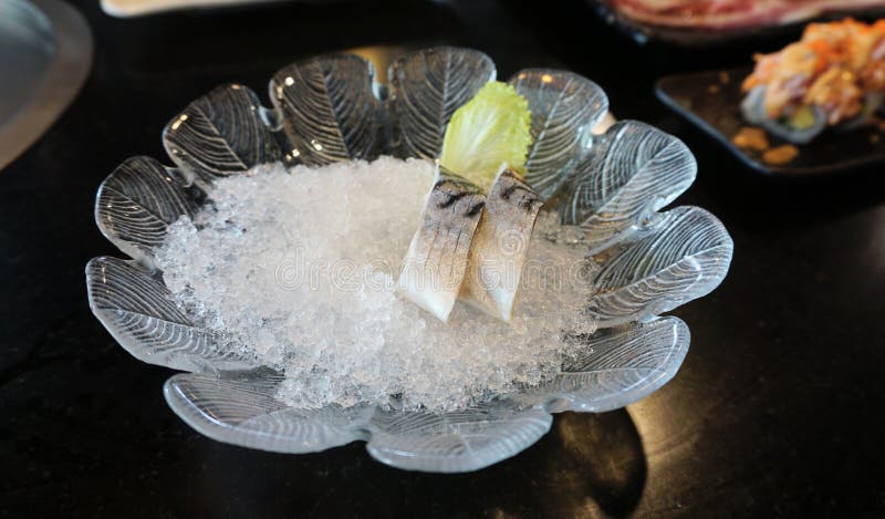 Saba Sashimi Maruca Japonesa Foto de Stock - Imagem de fresco, peixes ...