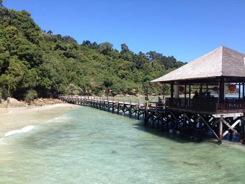 Sabah Island Resort Beach Scenery Stock Image - Image of scenery ...