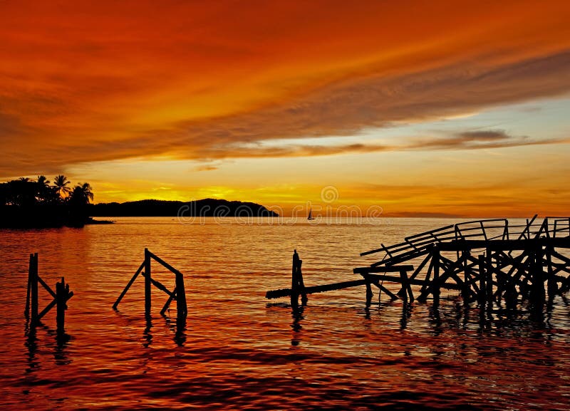 Sabah Sunset stock image. Image of borneo, sunset, stillness - 20830059