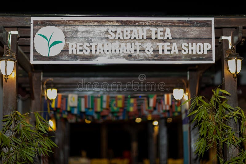 Sabah Tea Restaurant and Tea Shop Signboard Editorial Image - Image of ...