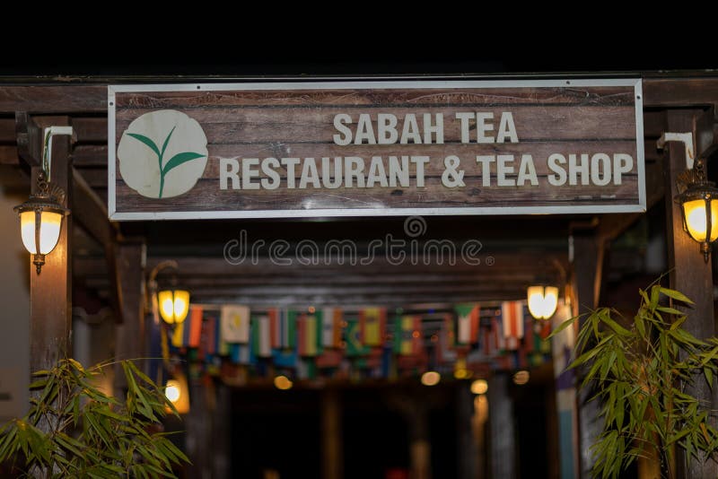 Sabah Tea Restaurant and Tea Shop Signboard Editorial Stock Image ...