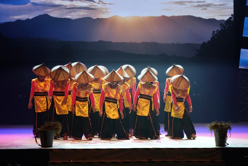 Sabah traditional dance editorial stock image. Image of perfomace ...