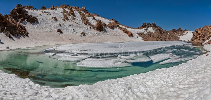 Sabalan Lake stock image. Image of mount, volcano, north - 43461393