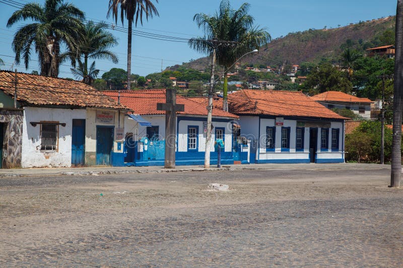 Sabara Historical Colonial Buildings, MG, Brazil Editorial Image ...