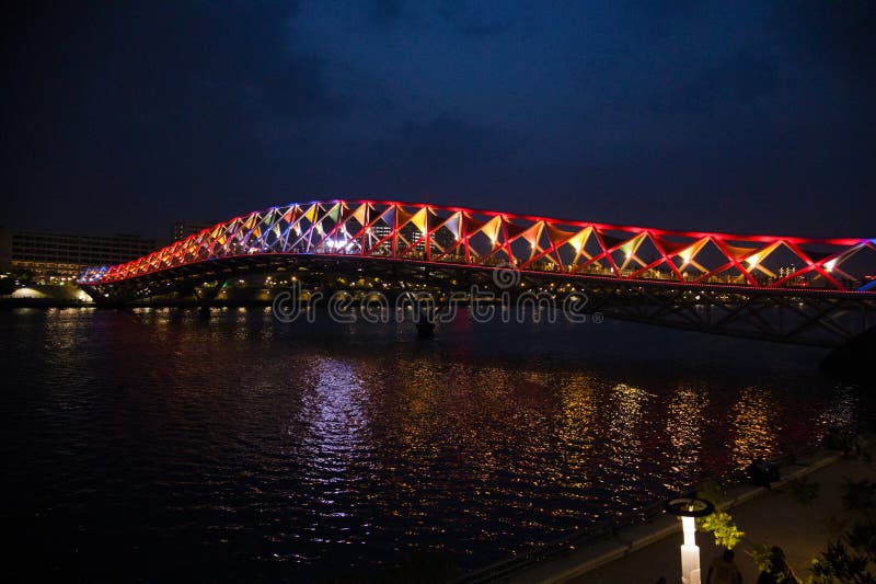 Sabarmati River Front Atal Bridge Gujarat Stock Photo - Image of ...
